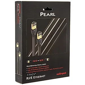 AudioQuest 0.75 m RJ/E Pearl Cat 7 Black Networking Cable – Networking Cables (0.75 m, Cat 7, RJ45, RJ45, Black)