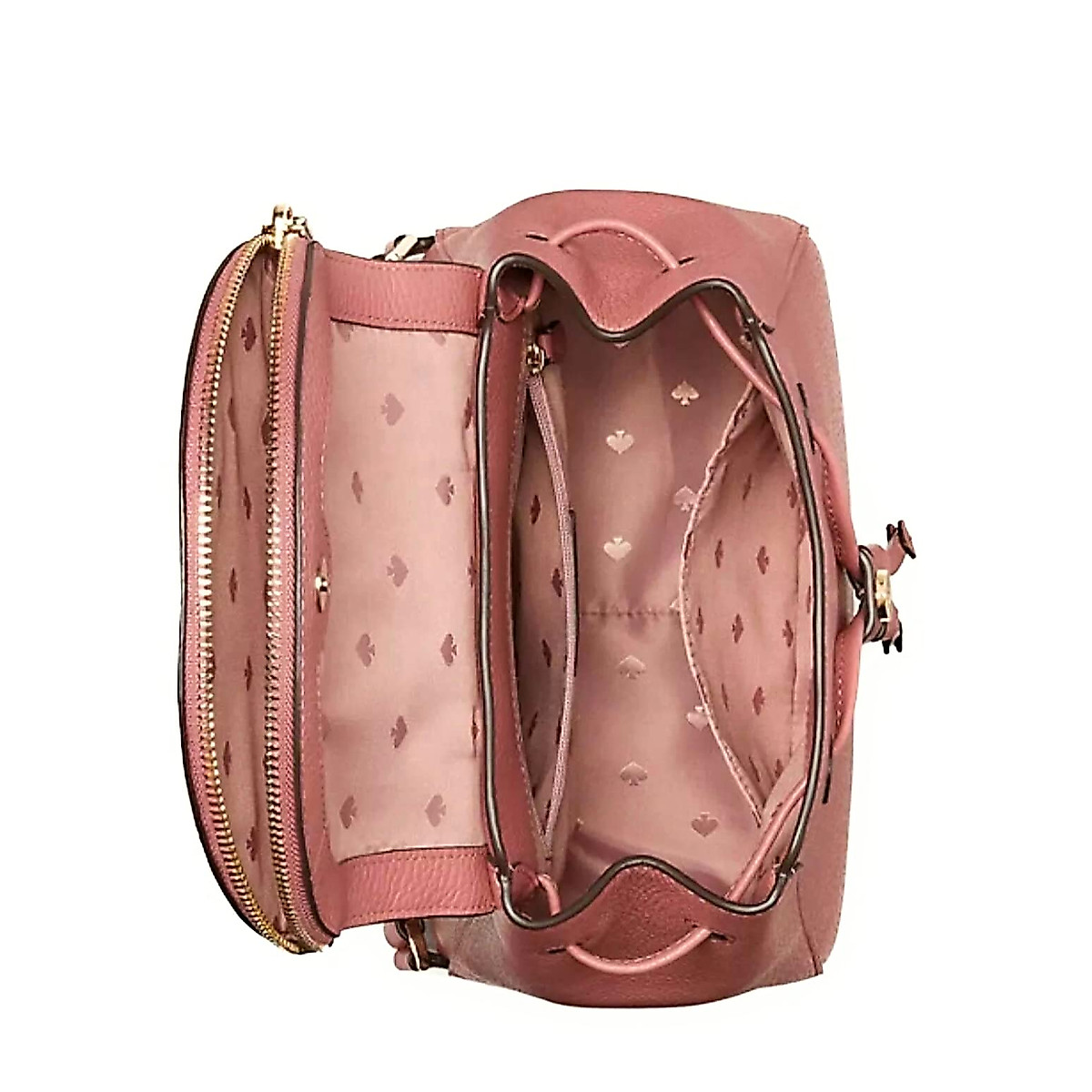 Kate Spade Leila Medium Flap Pebbled Leather Backpack (Pomegranate)