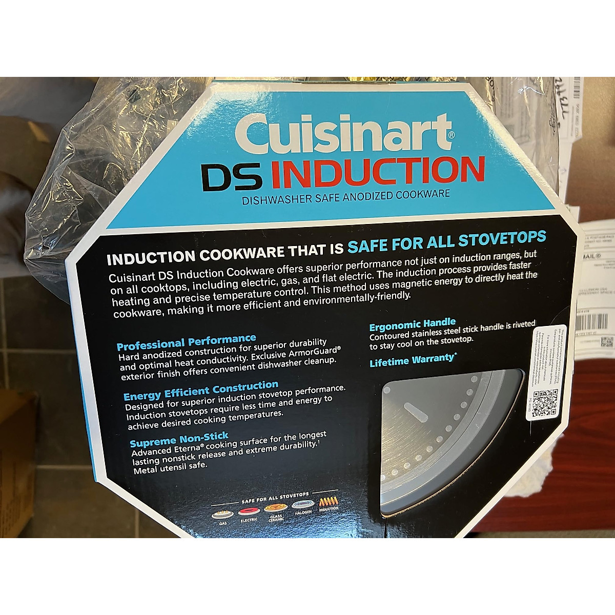Cuisinart DS Induction 12 ' Skillet with helper handle, GREY