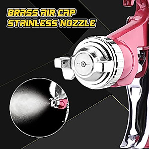 ENDOZER HVLP Spray Gun for Spraying Oil-Based or Latex Paints with 1.5mm Nozzles, 400CC (13.5 oz.)