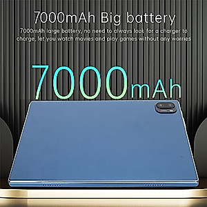SHYEKYO Office Tablet, 8GB 256GB Memory 5G WiFi 4G LTE Blue Business Tablet Octa Core CPU Dual Camera with Keyboard and Mouse for Travel (US Plug)