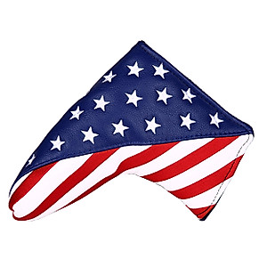 USA Stars and Stripes Golf Putter Head Cover Blade Putter Covers for Scotty Cameron Taylormade Odyssey Golf Builder