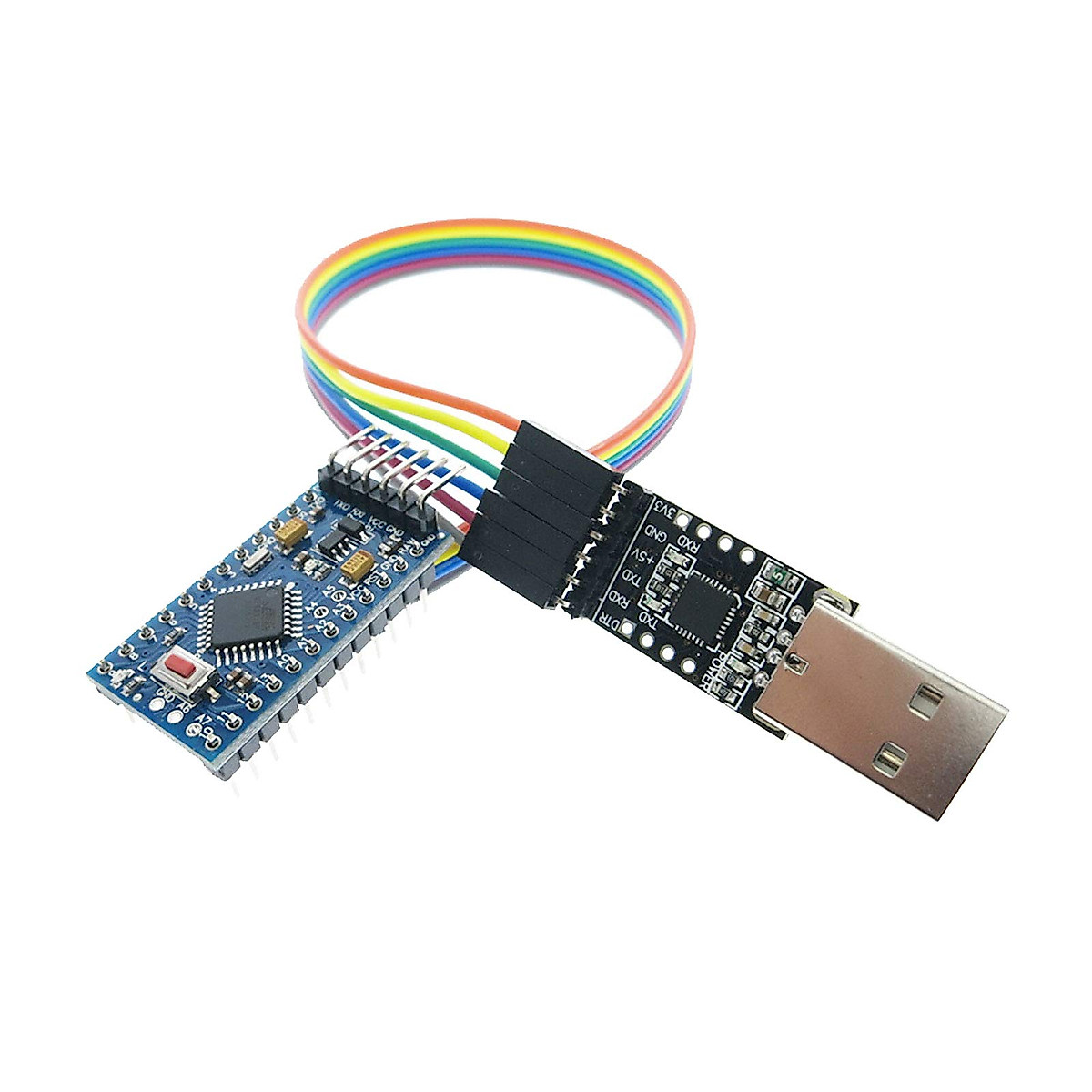 ALAMSCN Pro Mini Module Atmega328 328P 5V 16M + CP2102 Module USB 2.0 to TTL Module with Cable for Arduino Compatible with Nano