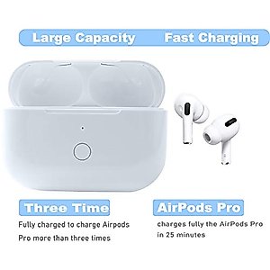 Compatible with for Wireless AirPod Pro Charging Case Replacement, Compatible with for AirPod Pro Charger Case with Bluetooth Pairing Sync Button