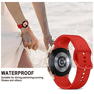 Galaxy Watch 7/6/5/4 Band 40mm 44mm,for Samsung Galaxy Watch FE Band,Soft Silicone Sport Strap galaxy 6/4 classic Bands 47mm 46mm 42mm 43mm/Galaxy Watch 5 pro 45mm Women Men,no gap Bracelet Wristbands