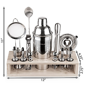 Mixology Bartender kit | 31 Piece Professional Bartender Set by Mixthology - bar Tools, Accessories, and bar Sets for The Home by Bartenders. Gift The Perfect Cocktail Shaker
