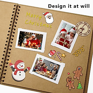 Hiwhy Scrapbook 7x7 Inch DIY Scrapbook Album Hardcover Kraft Paper Scrap Book Photo Albums 20 Sheets Memory Book for Family, Wedding