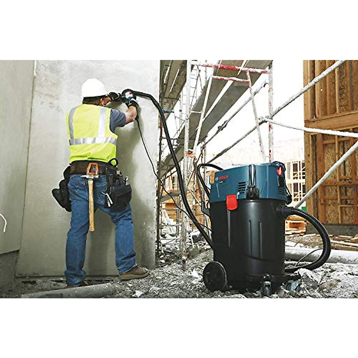 BOSCH VAC140AH Portable 14 Gallon Dust Extractor with Auto Filter Clean and HEPA Filter