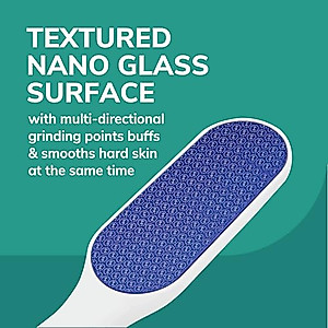Dr. Scholl's Hard Skin Remover Nano Glass Foot File - Foot Callus Remover, Durable Foot Scrubber, Dead Skin Remover, Hygienic Pedicure Tool, Long Lasting Foot Buffer, Soft Smooth Feet