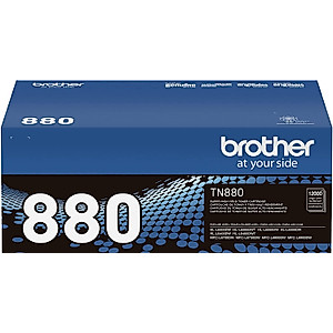 Brother Genuine TN-880 (TN880) Super High Yield Black Laser Toner -Cartridge 2-Pack