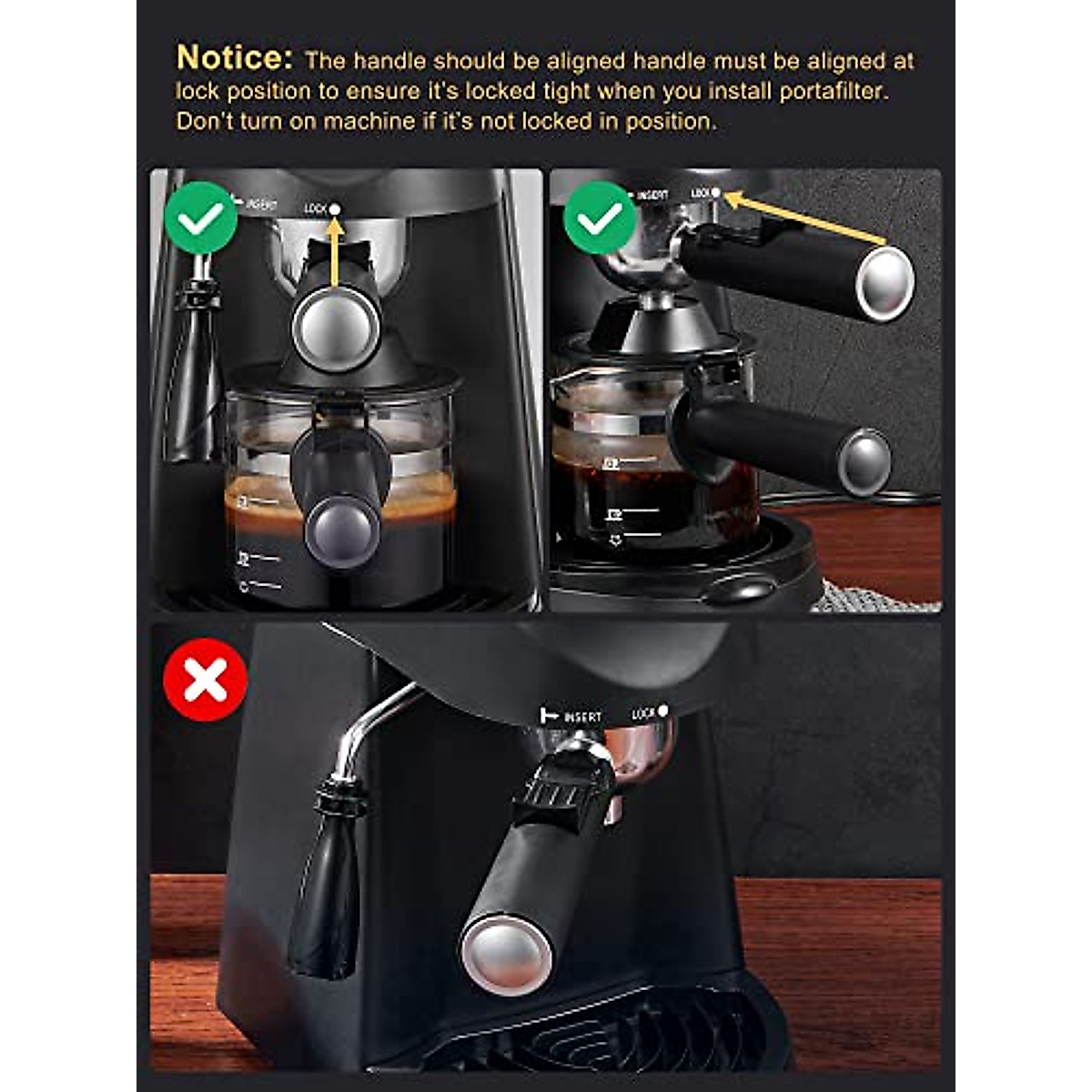 Yabano Espresso Machine, 3.5Bar Espresso Coffee Maker, Espresso and Cappuccino Machine with Milk Frother, Espresso Maker with Steamer