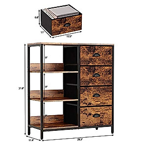 Large Dresser TV Stand Storage Organizer Closet for Clothes,Bedroom,Dresser with Shelf and Drawers Nightstand Set Entryway,Kitchen,Office Furniture