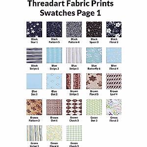 3 Yard Cut Threadart Premium Cotton Quilting Fabric - Blue Floral 4-44" Width - 100% Cotton - Quilting, Sewing, Crafts