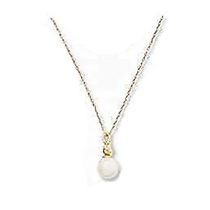 Kate Spade New York Pearl Mini Pendant Necklace, Cream and Goldtone