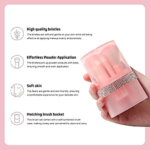 Travel Makeup Brushes BS-MALL Premium Synthetic Foundation Powder Concealers Eye Shadows With Diamond Case