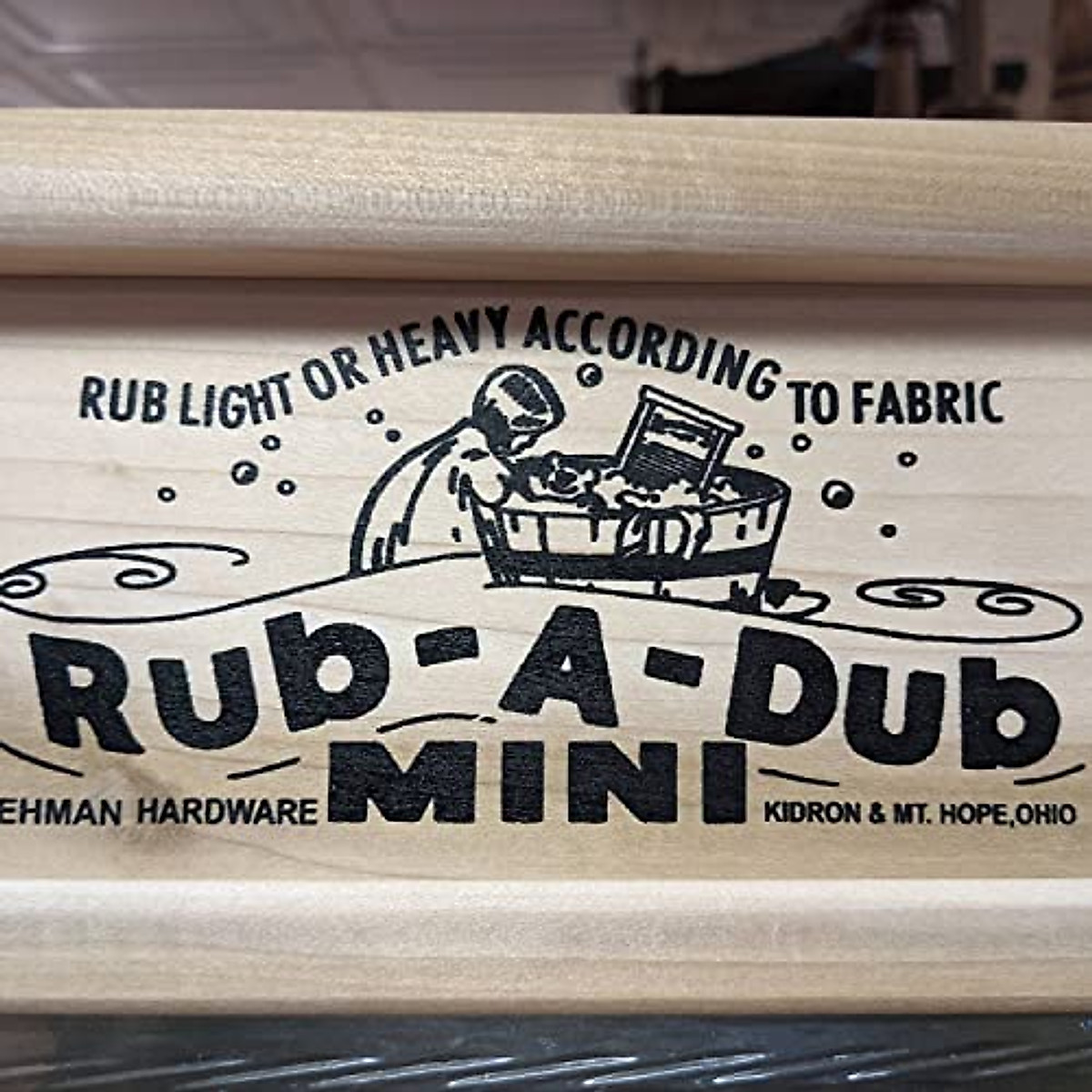 Lehman's Laundry Clothes Washboard Glass Spiral Crimp USA Made MINI 18" x 8.5"