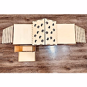 Indoor Bunny Rabbit Castle, Hideout and Wooden House Playset with Ramps, Hay Feeder & Waste Tray