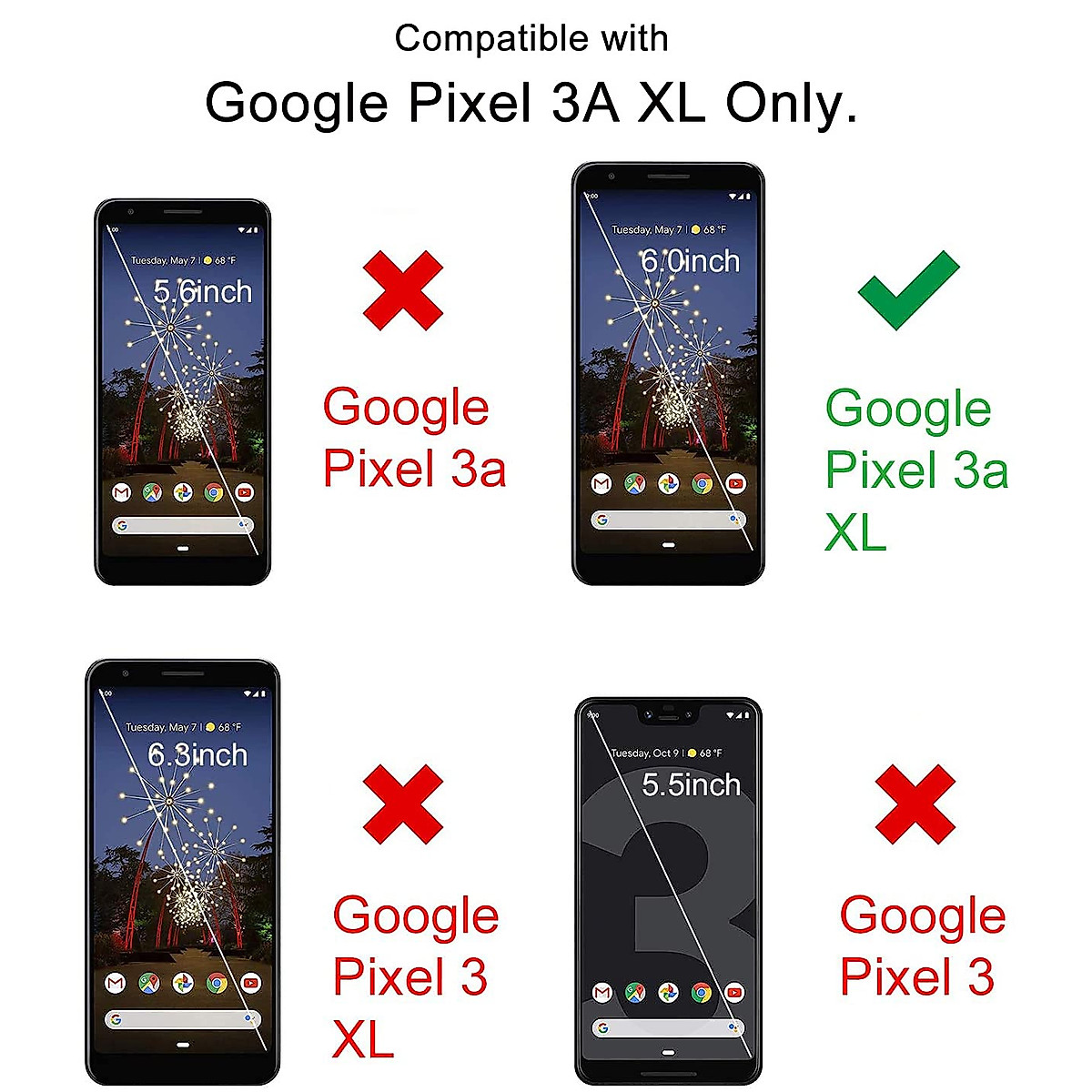 Military Grade Drop Impact for Google Pixel 3A XL Case 360 Metal Rotating Ring Kickstand Holder Magnetic Car Mount Armor Shockproof Case for Google Pixel 3A XL Phone Protection Case (Red)