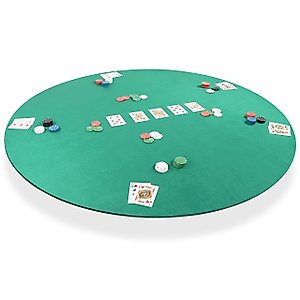 Yilio Dawn Green Poker Table Cover - for Round Tables Between 36" - 48" - with Drawstring