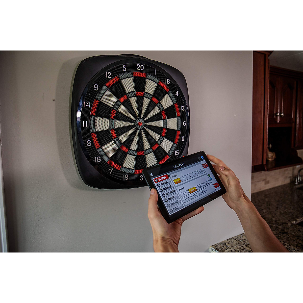 Arachnid SDB4000 Electronic Soft Tip Smart Dartboard with Online Game Play, Black (SDBC4000ARA)