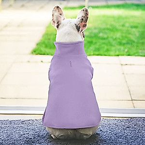 FUAMEY Dog Fleece Vest,Warm Sweatshirt Puppy Stretchy Sweater Pullover Dog Turtleneck Coat Dog Winter Jacket with Leash Hole,Doggie Dachshund Sweaters Yorkie Clothes for Small Medium Dogs