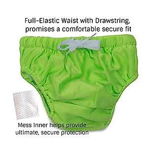 KaWaii Baby Reusable Swim Diaper Mesh Layer, Stretchy, Lightweight, Swim Activities, Travel, Boys & Girls(M) 24–35 Pounds, Pack of 2 Blue