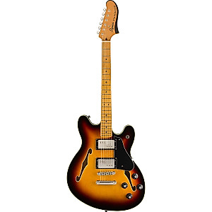 Squier Classic Vibe Starcaster Electric Guitar, with 2-Year Warranty, 3-Color Sunburst, Maple Fingerboard