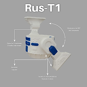 impremli Android Rus-T1 Stand Speaker Compatible with Alexa Echo Dot 3 Gen , 4 Gen , 5 Gen , HomePod Mini, Google Home Mini / Nest Mini y genericos (White/Blue)