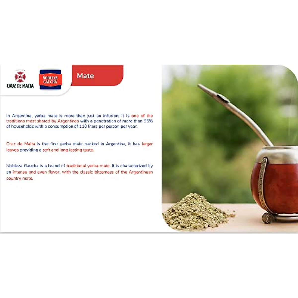 YERBA MATE CRUZ de MALTA 2.2lb 1 kilo