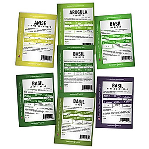 35 Herb Seeds for Planting Varieties Heirloom Non-GMO Seeds Indoors, Hydroponics, Outdoors - Basil, Lavender, Catnip, Cilantro, Oregano, Parsley, Peppermint, Rosemary and More by Gardeners Basics