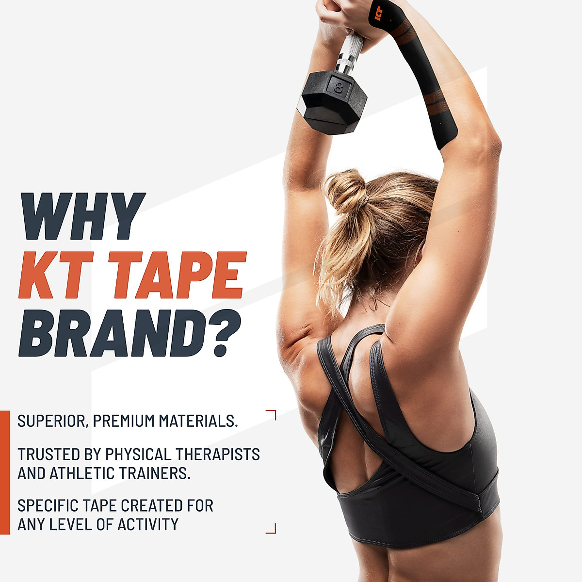 KT Tape, Pro Synthetic Kinesiology Athletic Tape, 16’ Uncut Roll, Stealth Beige