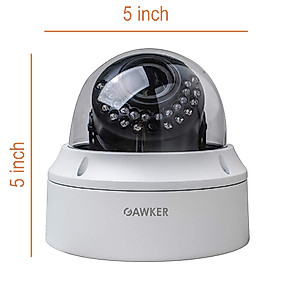 GAWKER G830QHDW Dome CCTV Security Camera 1080P 4 in 1 HD-TVI (Default) /AHD/CVI/CVBS,True Day&Night,IP66 Vandal Proof,2.8-12mm Lens,DC12V/AC24V