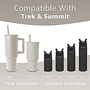 Jmoe USA 3-Pack Boot Sleeve Covers for Simple Modern 40oz & 30oz Trek Tumbler With Handle | Travel Mug | Protects Against Dents & Scratches | Fits Summit Bottles | Soft Silicone (Almond Birch)