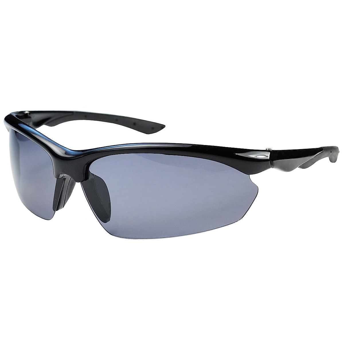 P52 Polarized Super Light Frame Sunglasses for Fishing & Active Lifestyles (Black & Smoke)