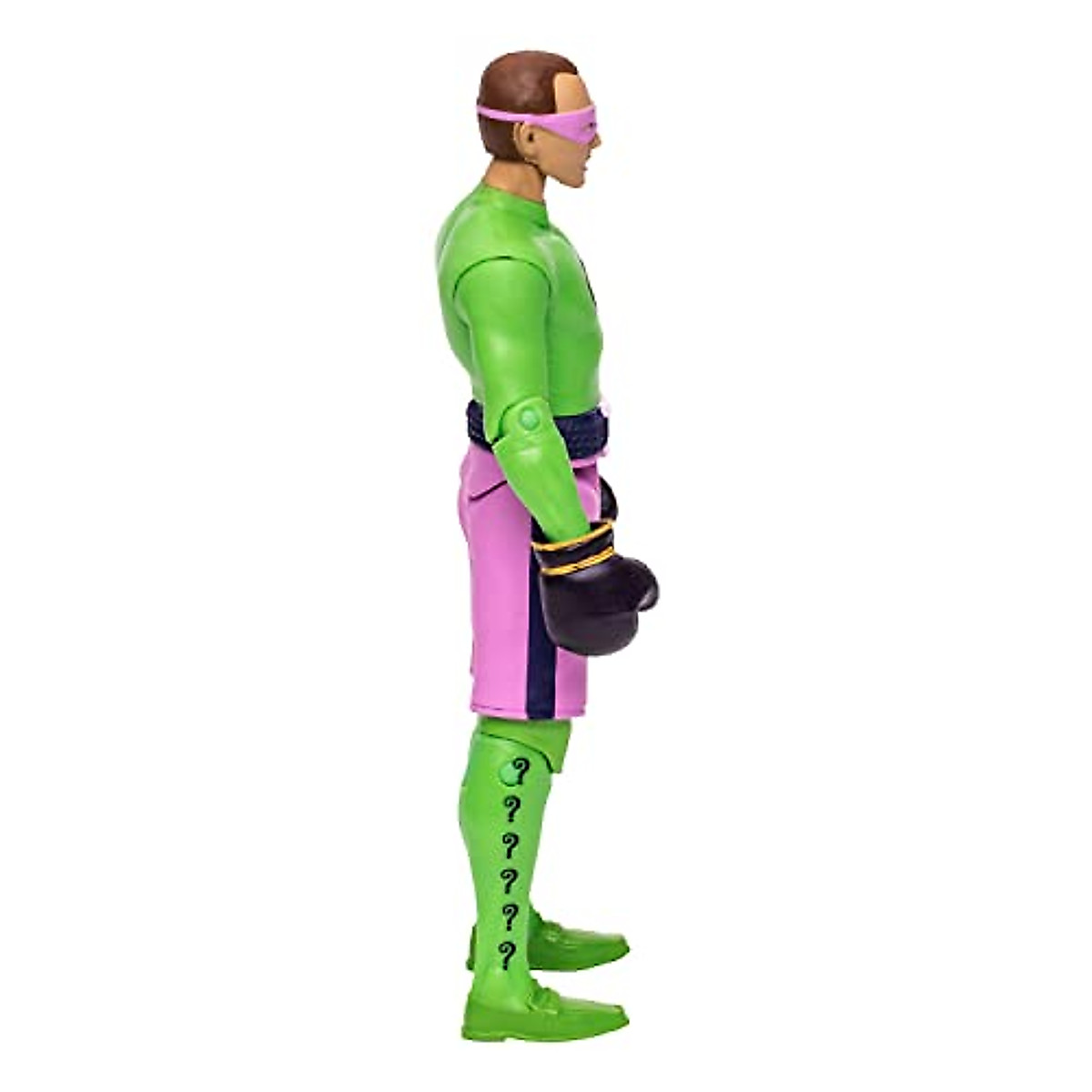 McFarlane Toys, DC Multiverse, 5-inch DC Retro Riddler Boxing Action Figure with Action Word Bubbles, Collectible DC Retro 1960's TV Figure – Ages 12+