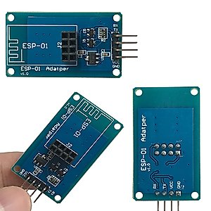 Geekstory ESP8266 ESP-01 Serial WiFi Wireless Adapter Module DC3.3V 5V ESP01 Breakout PCB Adapters Compatible for Arduino（Pack of 5pcs）