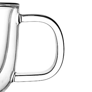 Viva Classic Double Wall Glass Insulated Coffee Mugs - Cappuccino Cups Set of 2-14 oz / 350ml Tea Cups