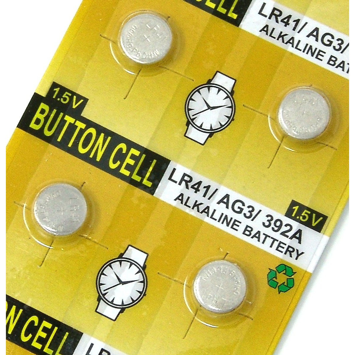 Rayverstar LR41 AG3 1.5 Volt Alkaline (20-Batteries) Fits: 392, 192, SR41, 384, 736, L736F (Full List Below)