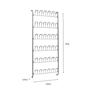 Neu Home Organize It All Over-The-Door 18 Pair Hanging Wire Shoe Rack