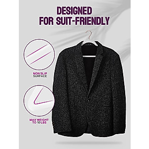 Jersow Hangers Velvet - 50 Pack, Non-Slip Velvet Hangers with 360 Degree Swivel Hook, Space Saving Felt Hangers Heavy Duty Enough for Suit Hangers, Coat Hangers, Dress Hangers, Skirt Hangers (White)