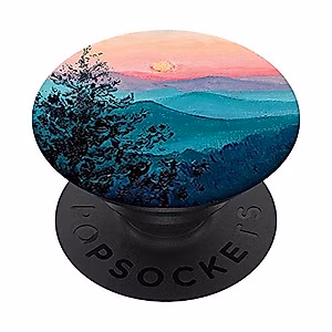 Cool Mountains Watercolor Painting Design Outdoor Lovers PopSockets Swappable PopGrip