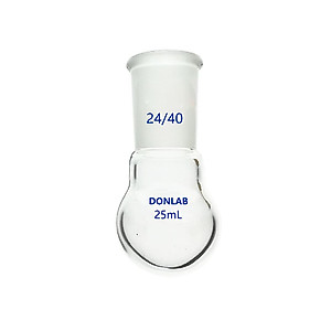 DONLAB FLK-01-25 ASTM STD Glass 25ml 24/40 Joint Single Neck Round Bottom Boiling Flask