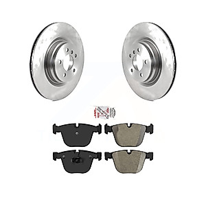 Transit Auto - Rear Disc Brake Rotors And Semi-Metallic Pads Kit For BMW 750Li xDrive 750i 550i GT Alpina B7 760Li B7L ActiveHybrid 7 K8A-100725