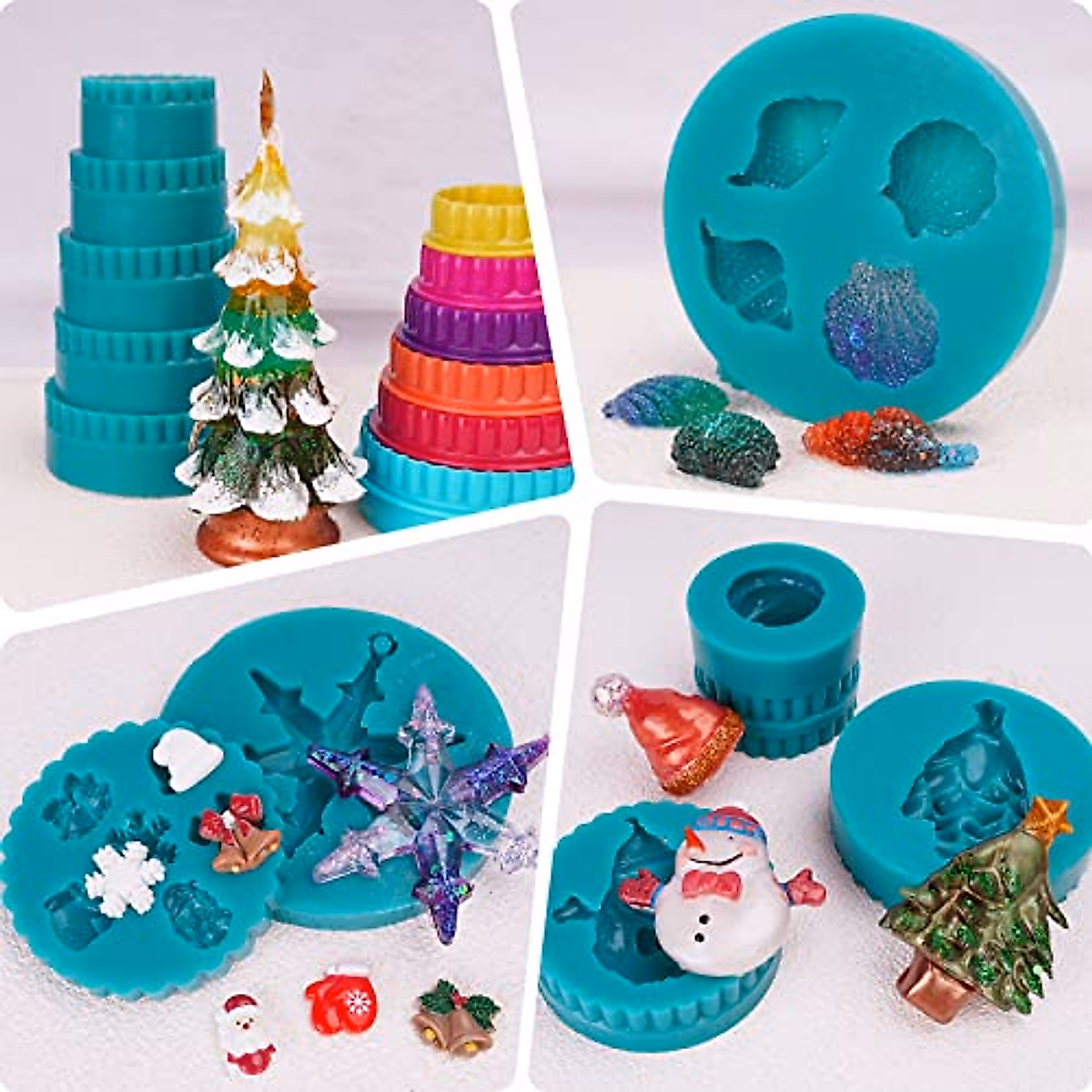 LET'S RESIN Super Elastic Silicone Mold Making Kit 10A,70.5oz Teal Color Mold Making Liquid Silicone Rubber, Ideal for Casting Resin Molds/Silicone Molds/Candle Molds (2KG)