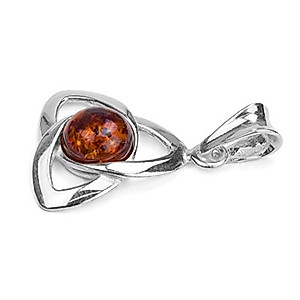 Ian and Valeri Co. Amber Sterling Silver Celtic Pendant