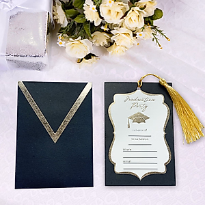 AMINORD Graduation Invitations 2024 - Class of 2024 Graduation Party Supplies -12 Pack Graduation Party Invitations Cards with Envelopes