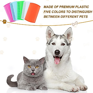 RMERVE 100 Pcs 5 Colors Double Side Tooth Pet Flea Comb Bulk for Cats Dogs Lice and Tick Comb for Small Cats Dogs Kitten Indoor