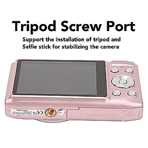 Digital Camera, Multi Function 58M 4K Timed Photography Digital Video Camera 2.88 Inch Screen 16X for Daily Life (Pink)