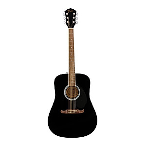 Fender FA-125 Dreadnought Acoustic Guitar, with 2-Year Warranty, Black, with Gig Bag