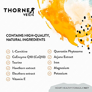 ThorneVET Heart Healthy Formula – Cardiovascular Support for Dogs & Cats, 90 Soft Chews